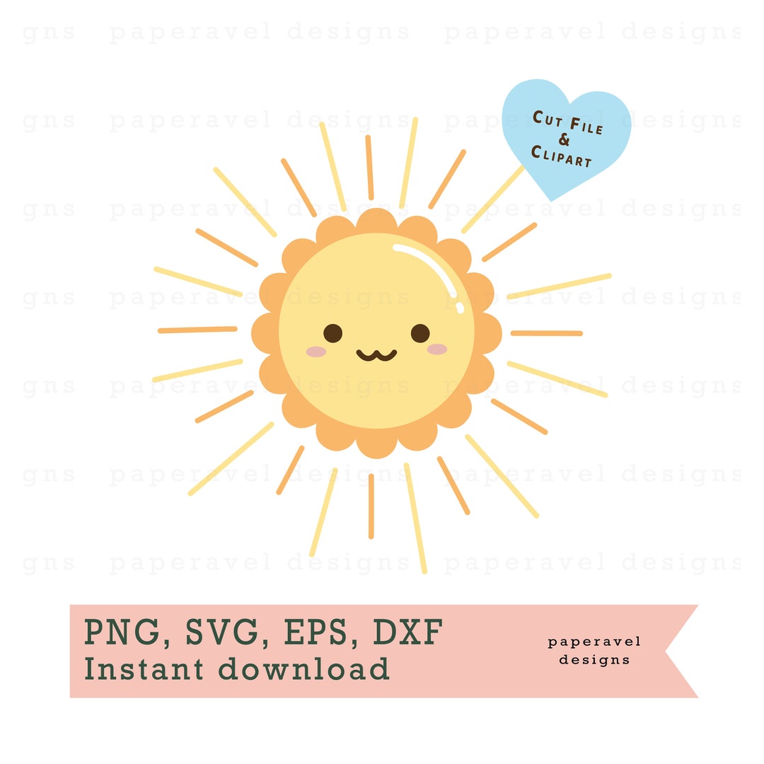Cute Sun Svg, Cute Sun Clipart, Summertime Svg, Summertime Png ...