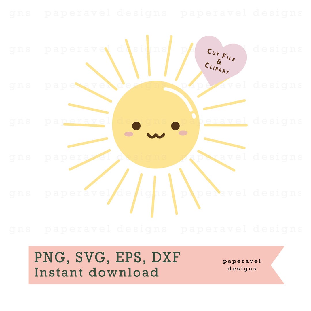 Smiling Sun, Happy Sun Clipart, Sun Svg, Sublimation File, Sun Png ...