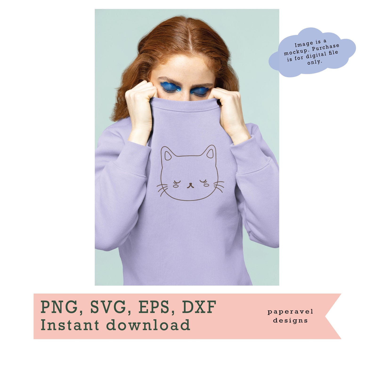Cat Dxf File, Cat Cut File, Cat Lover Png, Cat Face Svg, Cat Face ...