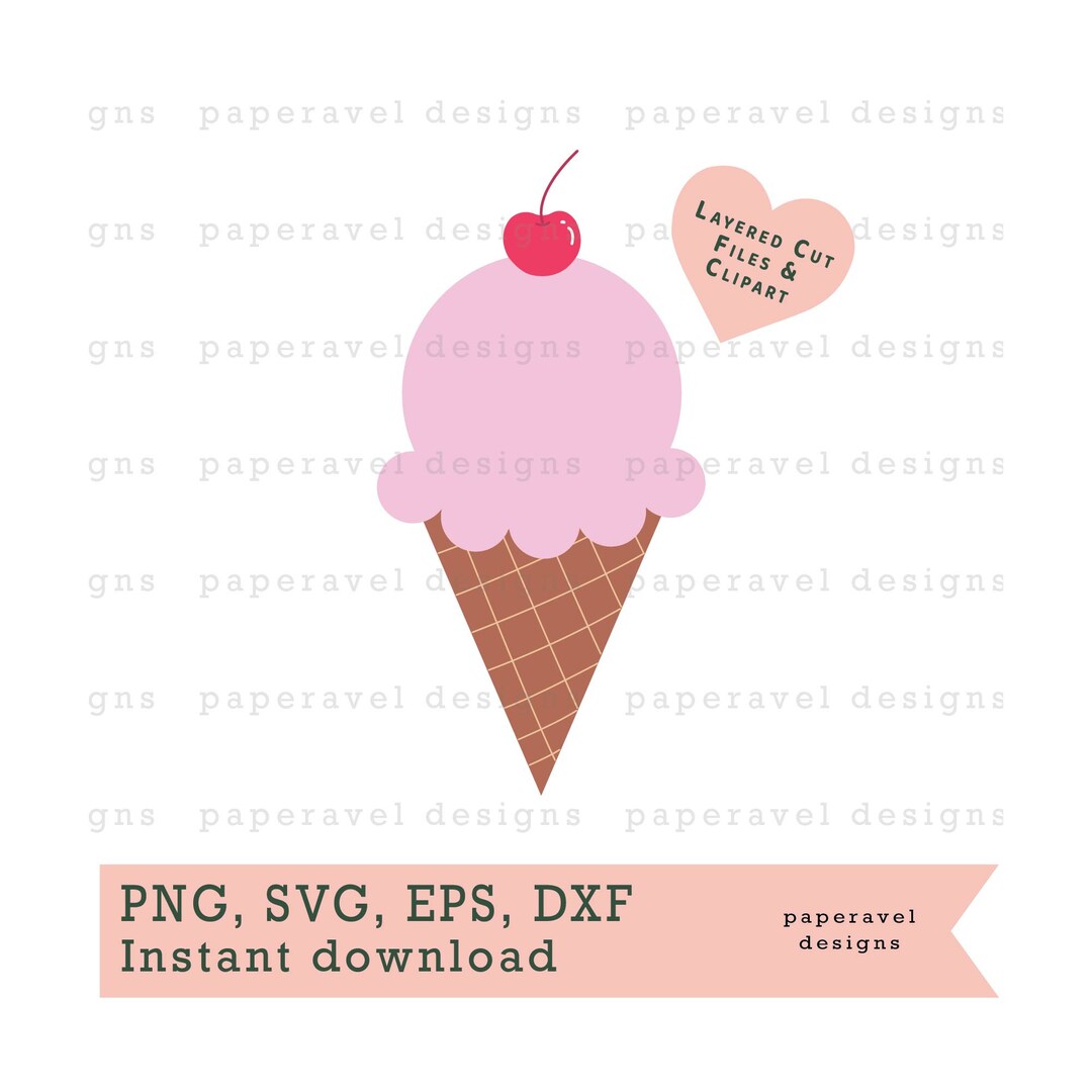Ice Cream Svg Files, Ice Cream Cut Files, Summer Svg, Ice Cream Clipart ...
