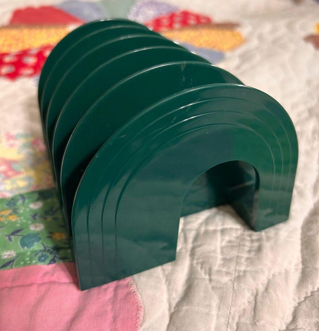 Vintage 1980s Eldon Desk Organizer Office Storage Plastic Hunter Green ...