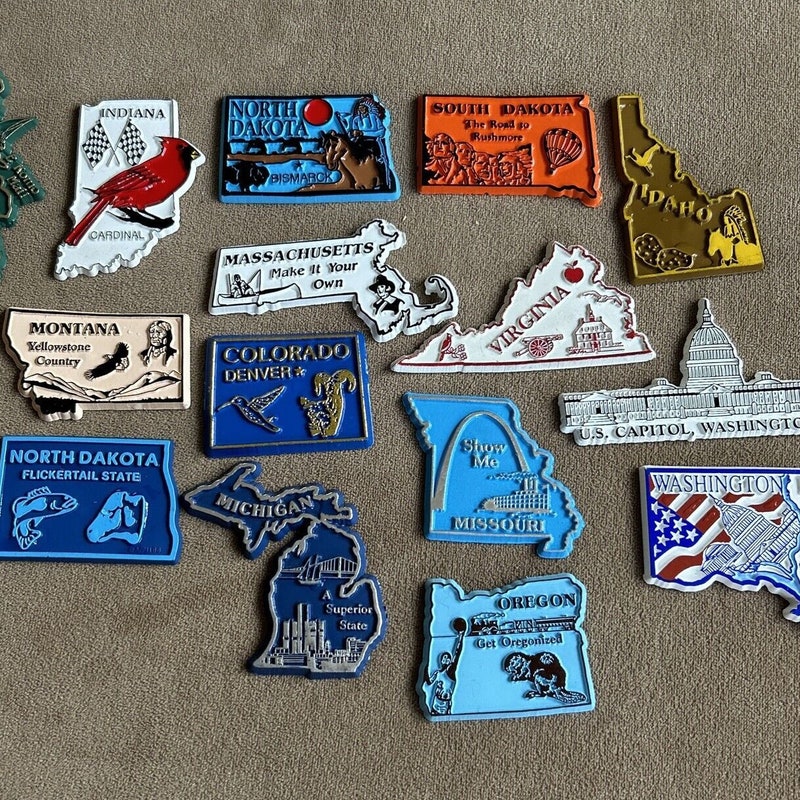 Us States Fridge Magnet - Etsy