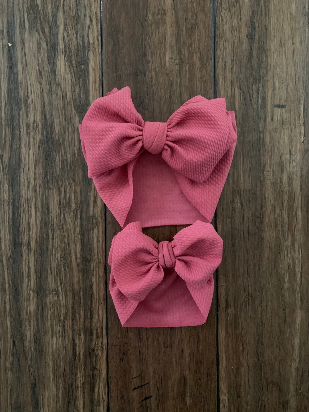 Deep Blush Pink Bow Head Wrap, Baby Girl Big Bows - Etsy
