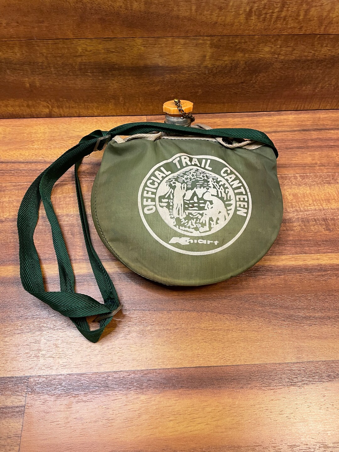 Canteen Aluminum Official Trail Canteen Green Fabric Carrying Case ...