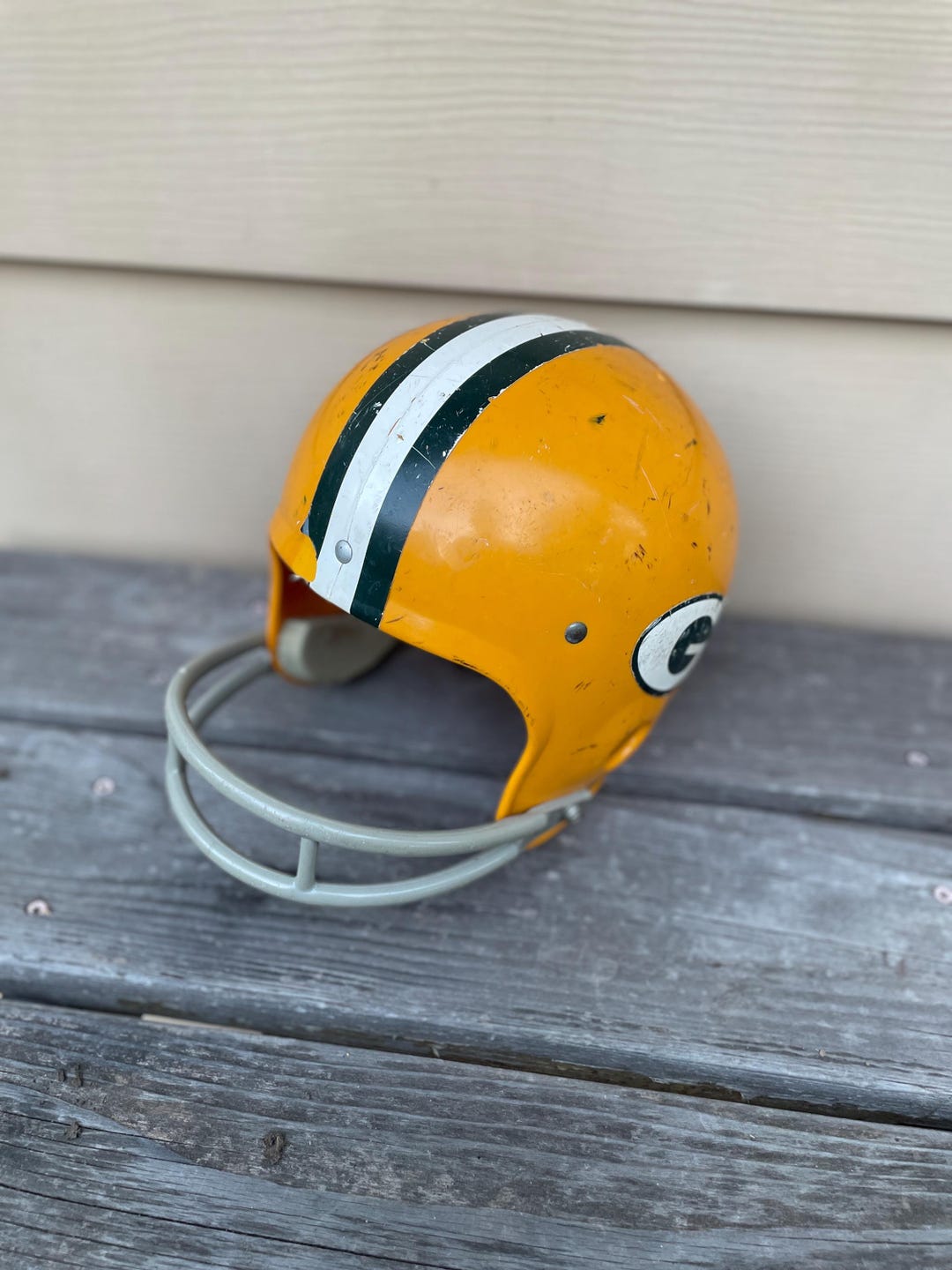 Green Bay Packers Vintage Kids Football Helmet - Etsy