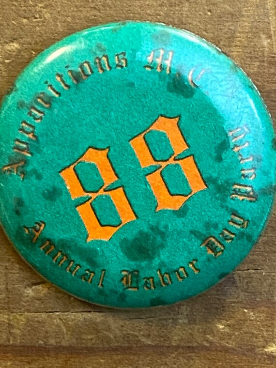 Apparitions Motor cycle club Labor Day party Pin - Gem