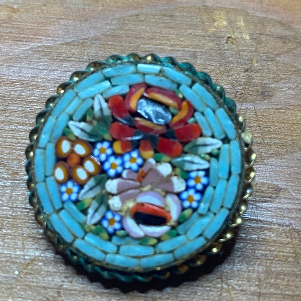 Micro Mosaic Brooch - Etsy