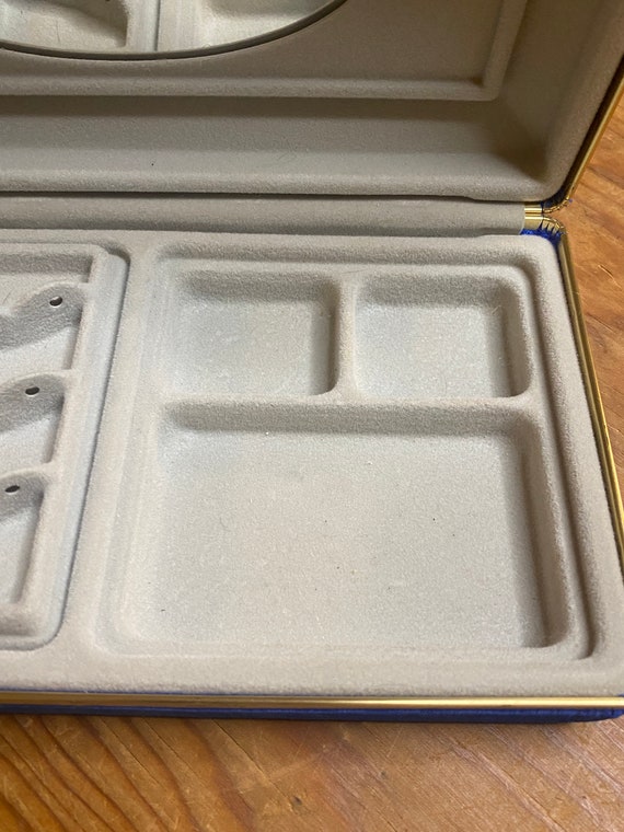 Royal Blue jewelry box dresser keepsake case family j… - Gem