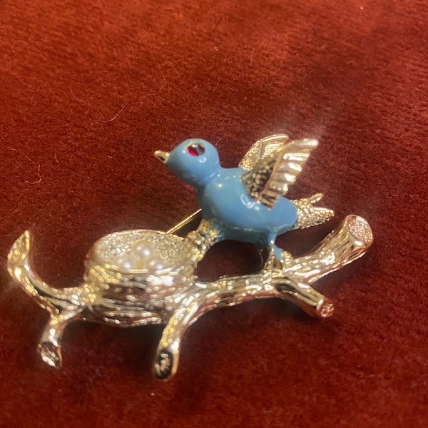 Bluebird Brooch - Etsy