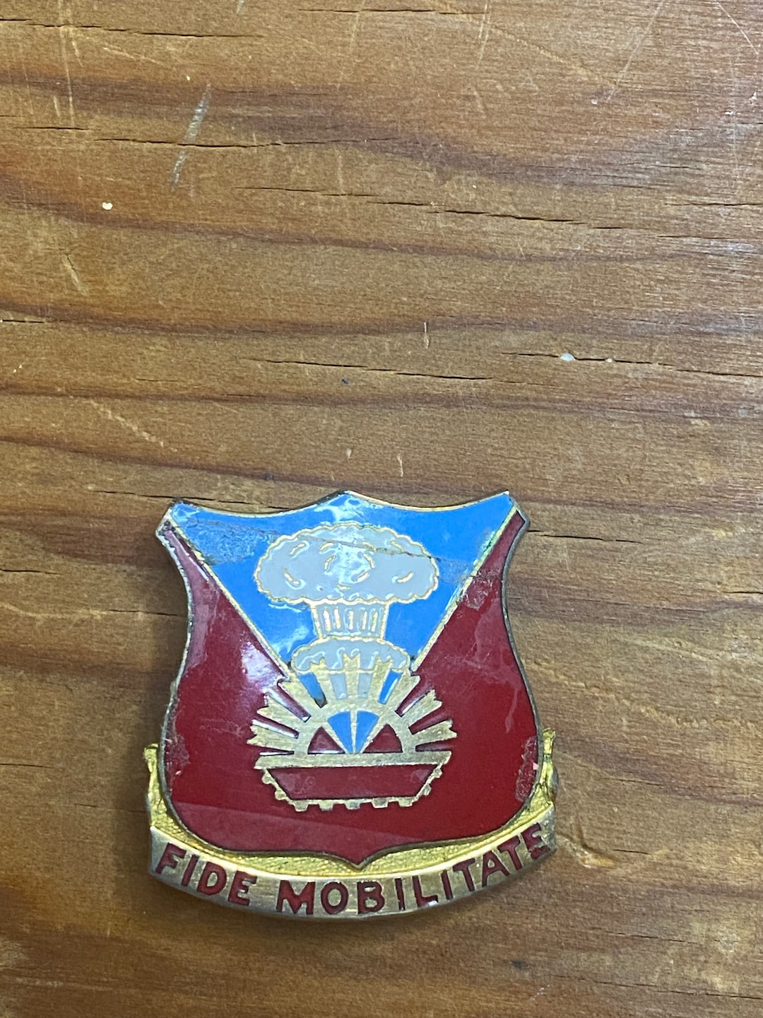 Vintage Fide Mobilitate Military Pin Badge - Etsy