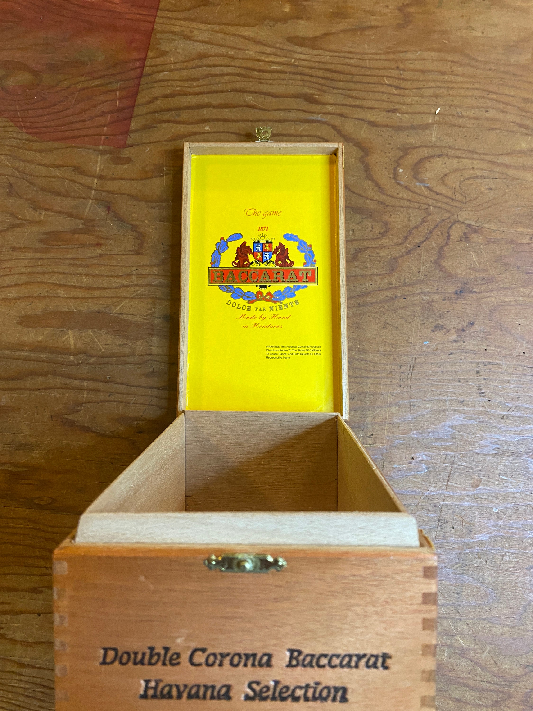 Baccarat Wooden Cigar Box - Etsy