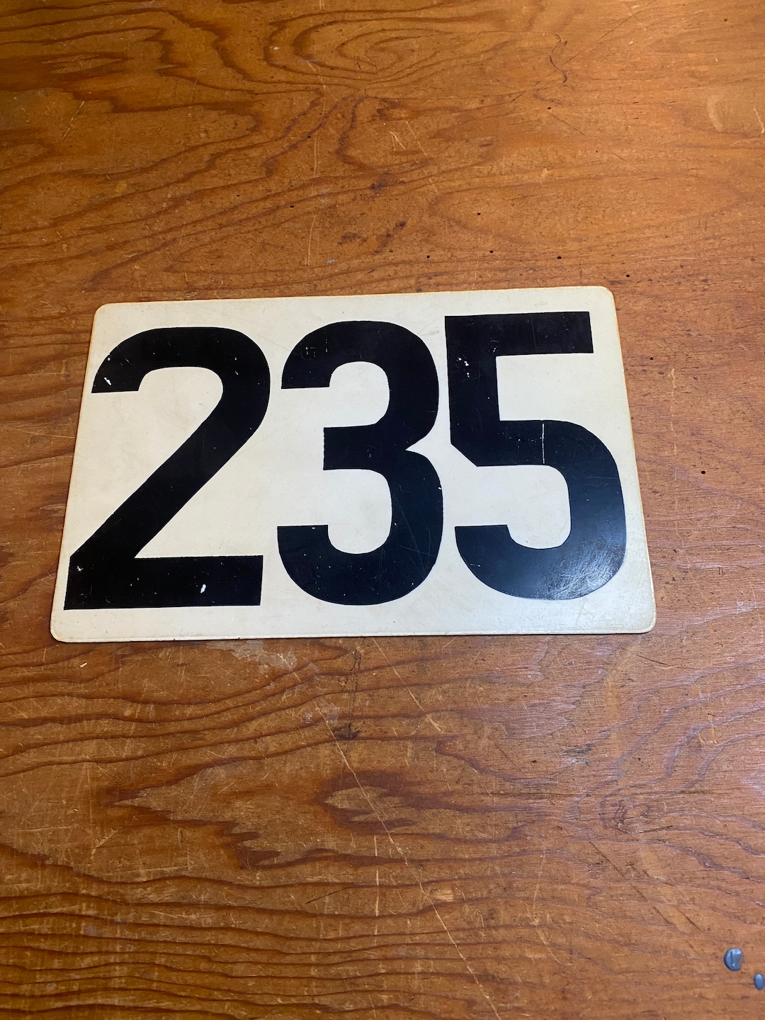 Vintage Numbered Sign 235 - Etsy