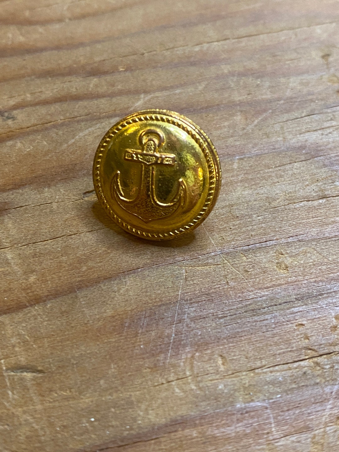 Small Gold Navy Uniform Button Anchor Brass Nautical Boat Buttons - Etsy