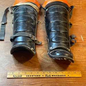 Vintage Catchers Shin Guards - Etsy