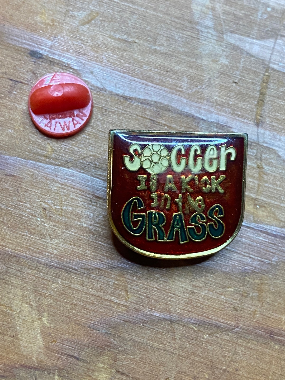 Pin Sports Soccer Grass Small Funny Soccer Pin - Etsy