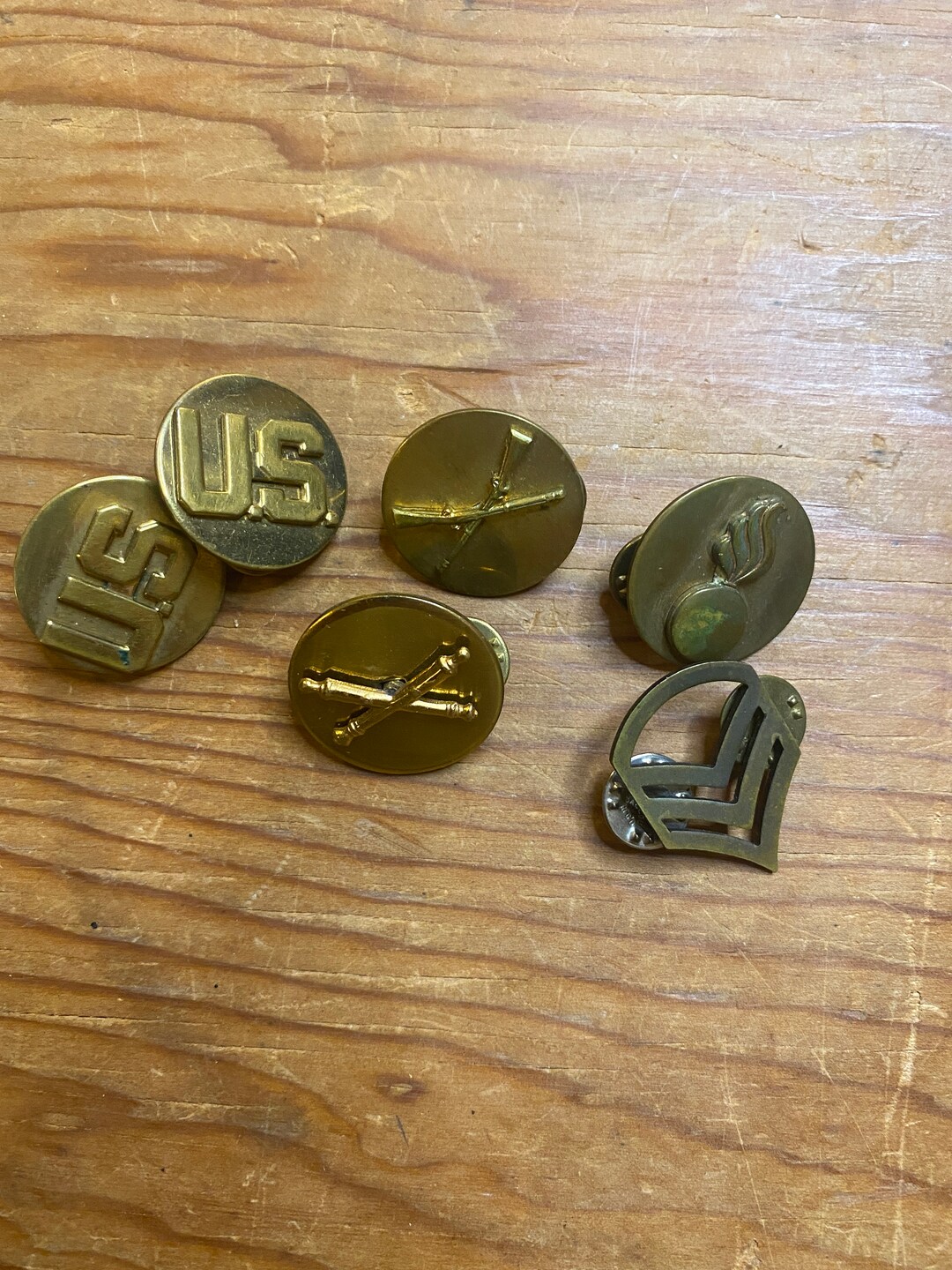 Brass Military Pins Collar Brass Chevrons Brass Military Pins Calvary ...