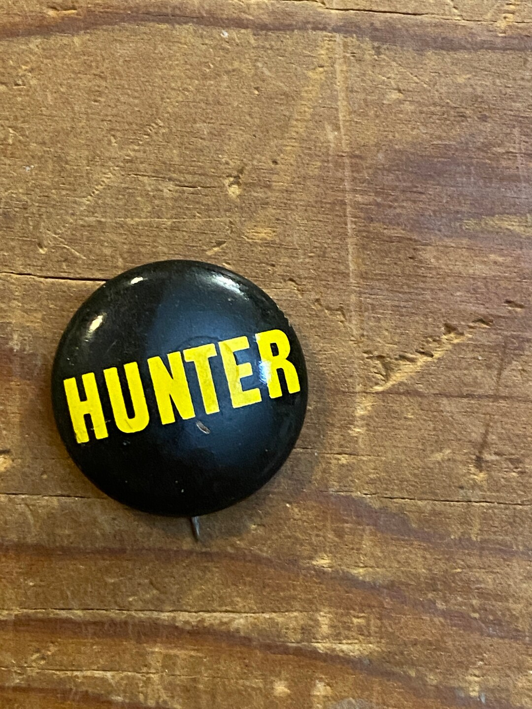 HUNTER Pin Button Black Yellow Hunting Outdoors Wildlife - Etsy
