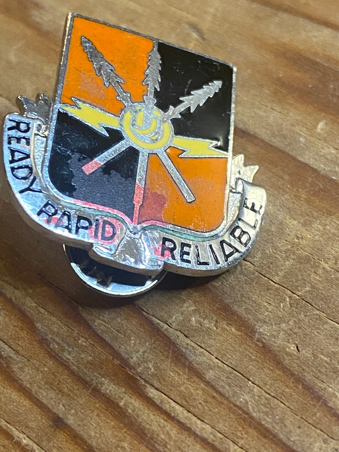 Pin Badge Button Enamel Ready Rapid Reliable Military Pin Army War ...