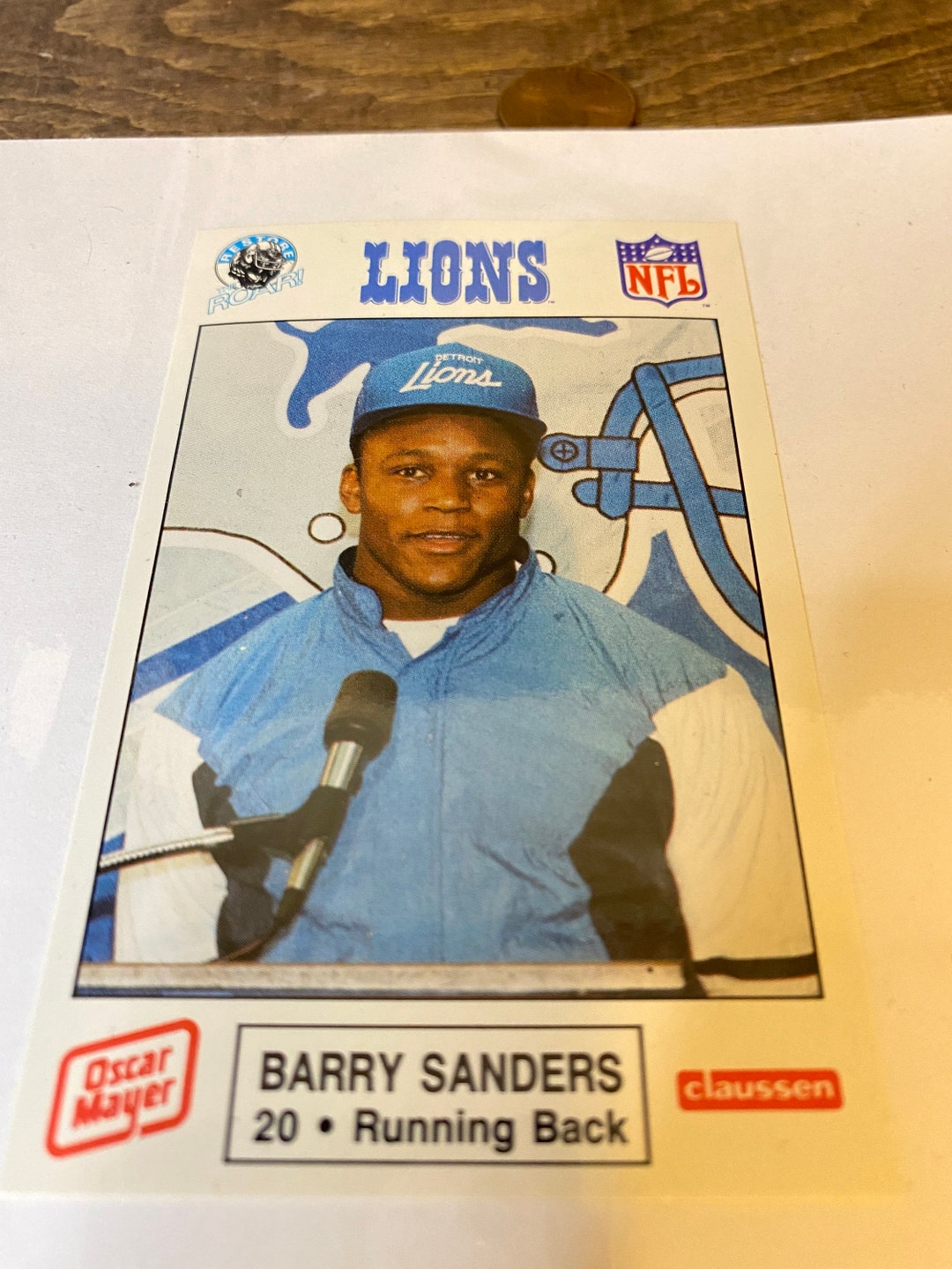 Barry Sanders Rookie Cards Oscar Meyer Detroit lions nfl rookie running ...