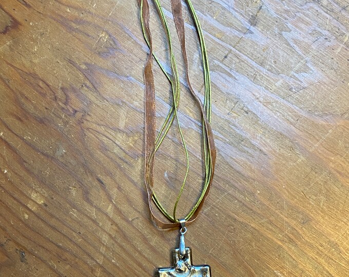 Fused Glass Cross, Hanging Art Glass Cross, Handmade Glass Rearview ...