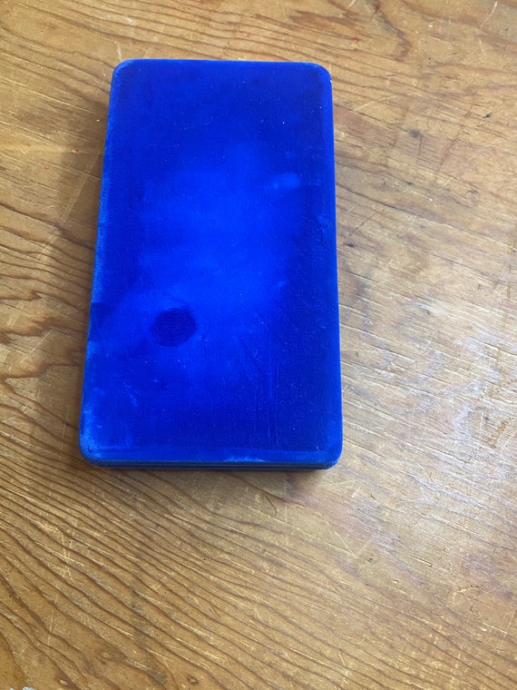 Royal Blue jewelry box dresser keepsake case family j… - Gem