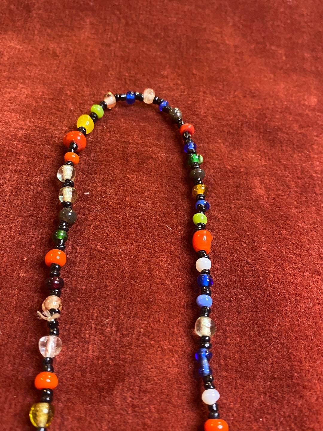 Multi-colored Beaded Necklace - Etsy