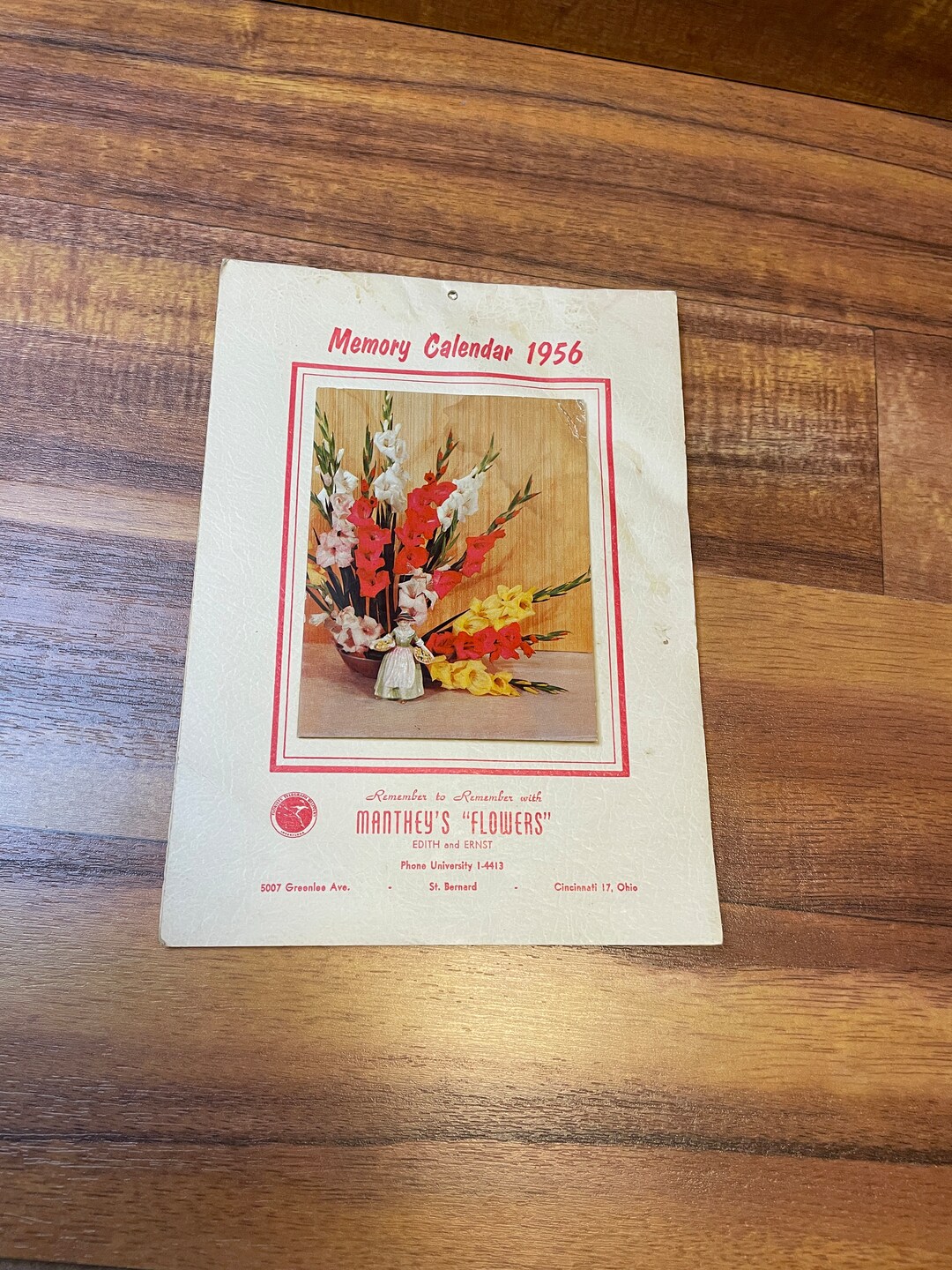 Memory Calendar From 1956 Advertising - Etsy