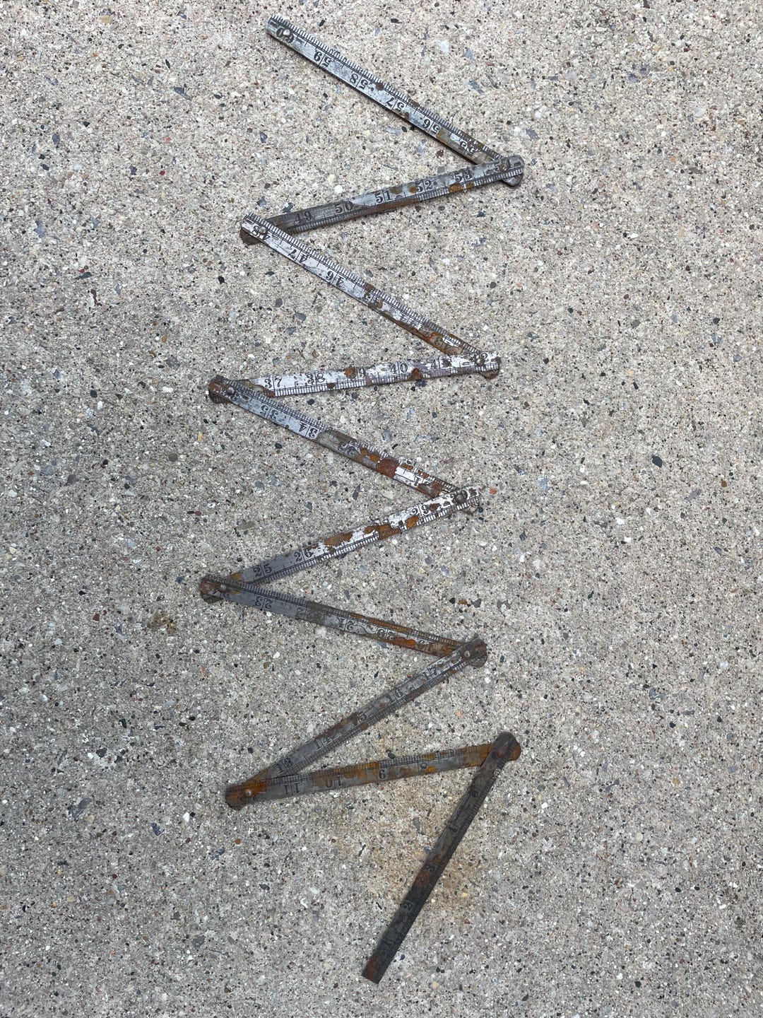 Vintage Metal Folding Ruler - Etsy