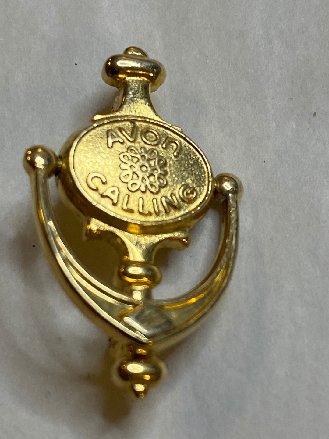 Avon Gold Doorknocker Pin - Etsy