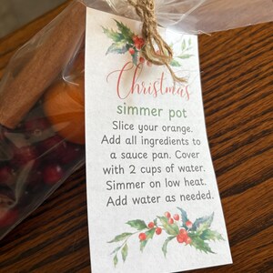 Printable Holiday Simmer Pot Gift Tag (digital Download) - Etsy