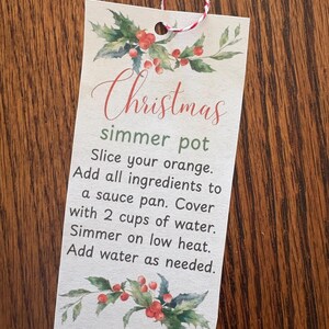 Printable Holiday Simmer Pot Gift Tag (digital Download) - Etsy