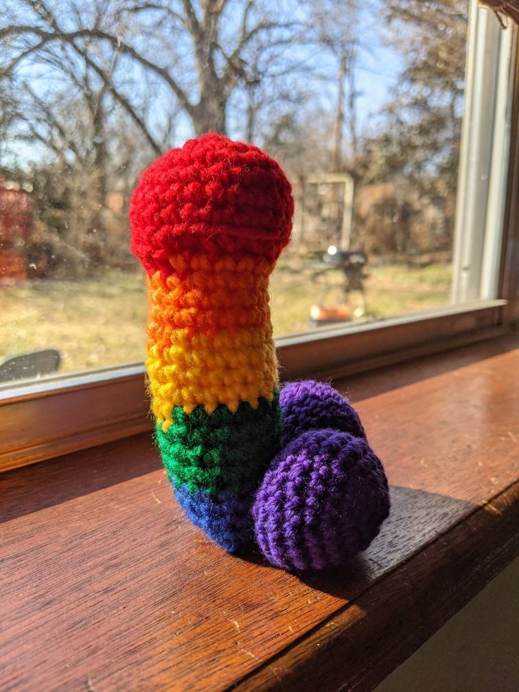 Rainbow peen plush | Etsy