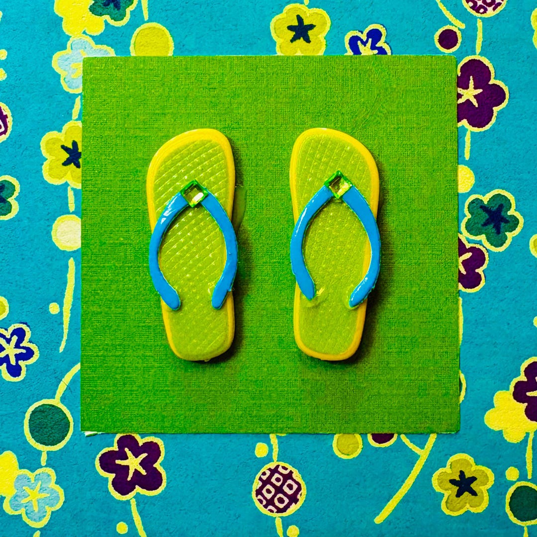 Flip Flop Fun~post It Note Holder - Etsy