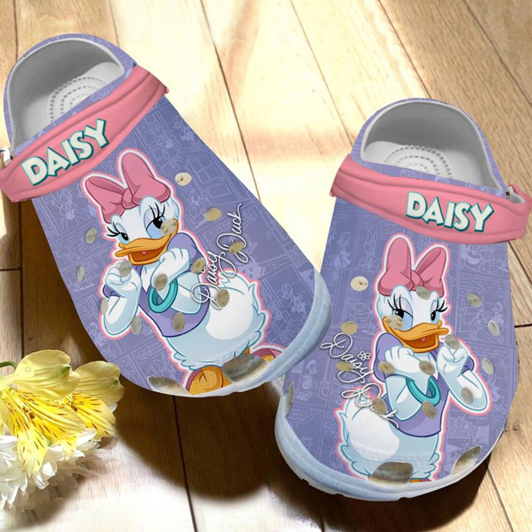 Duck Cartoon Purple Clog Shoes , Clogs Shoes for Men Women Kid, Cartoon ...