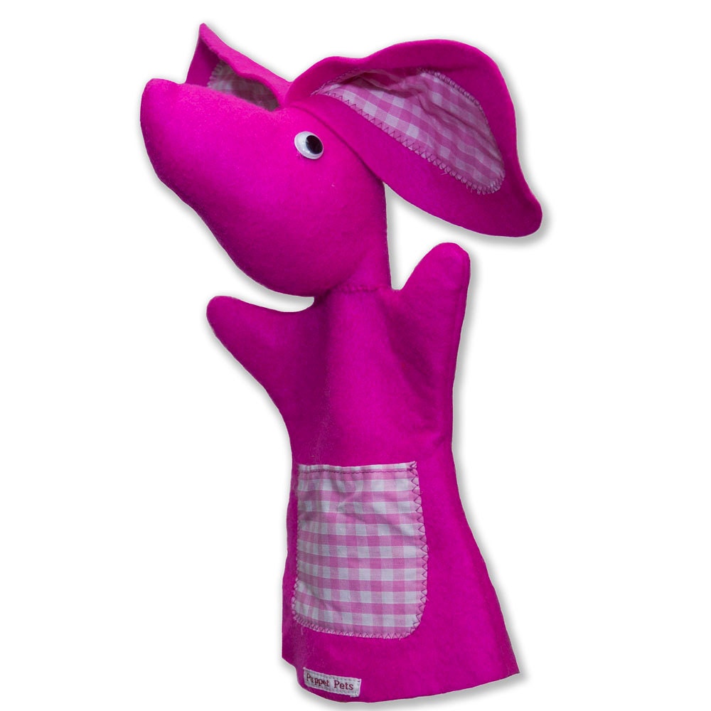 Bunny Rabbit Hand Puppets for Children Bright Pink | Etsy