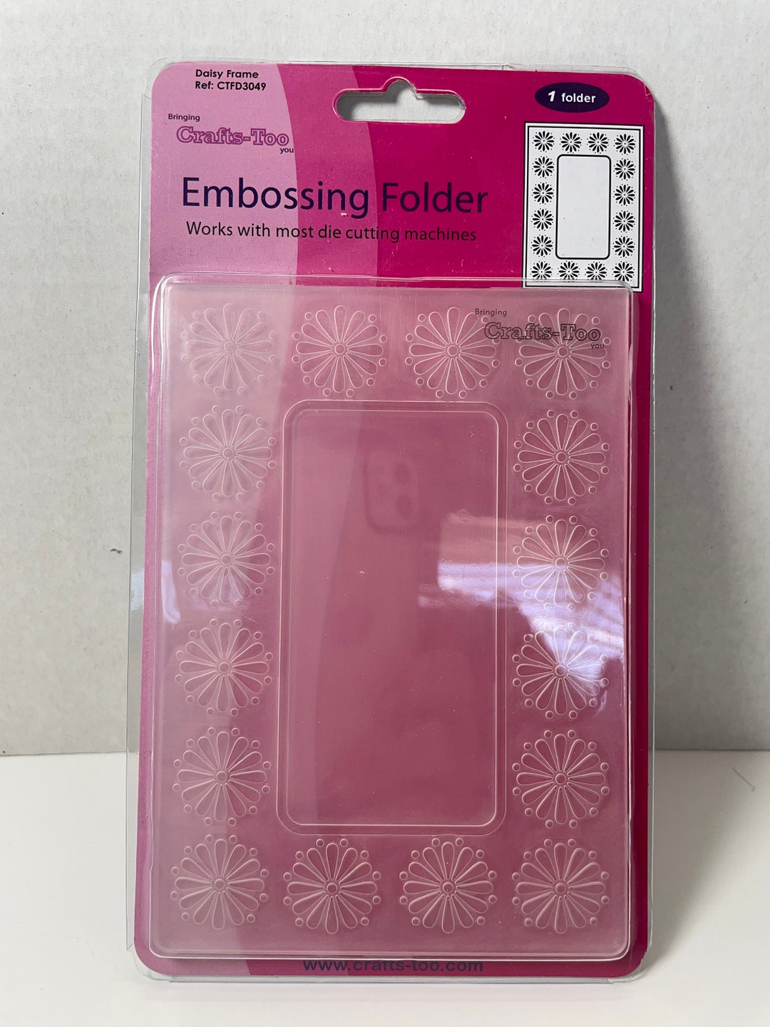 Crafts-too Embossing Folder Daisy Frame - Etsy