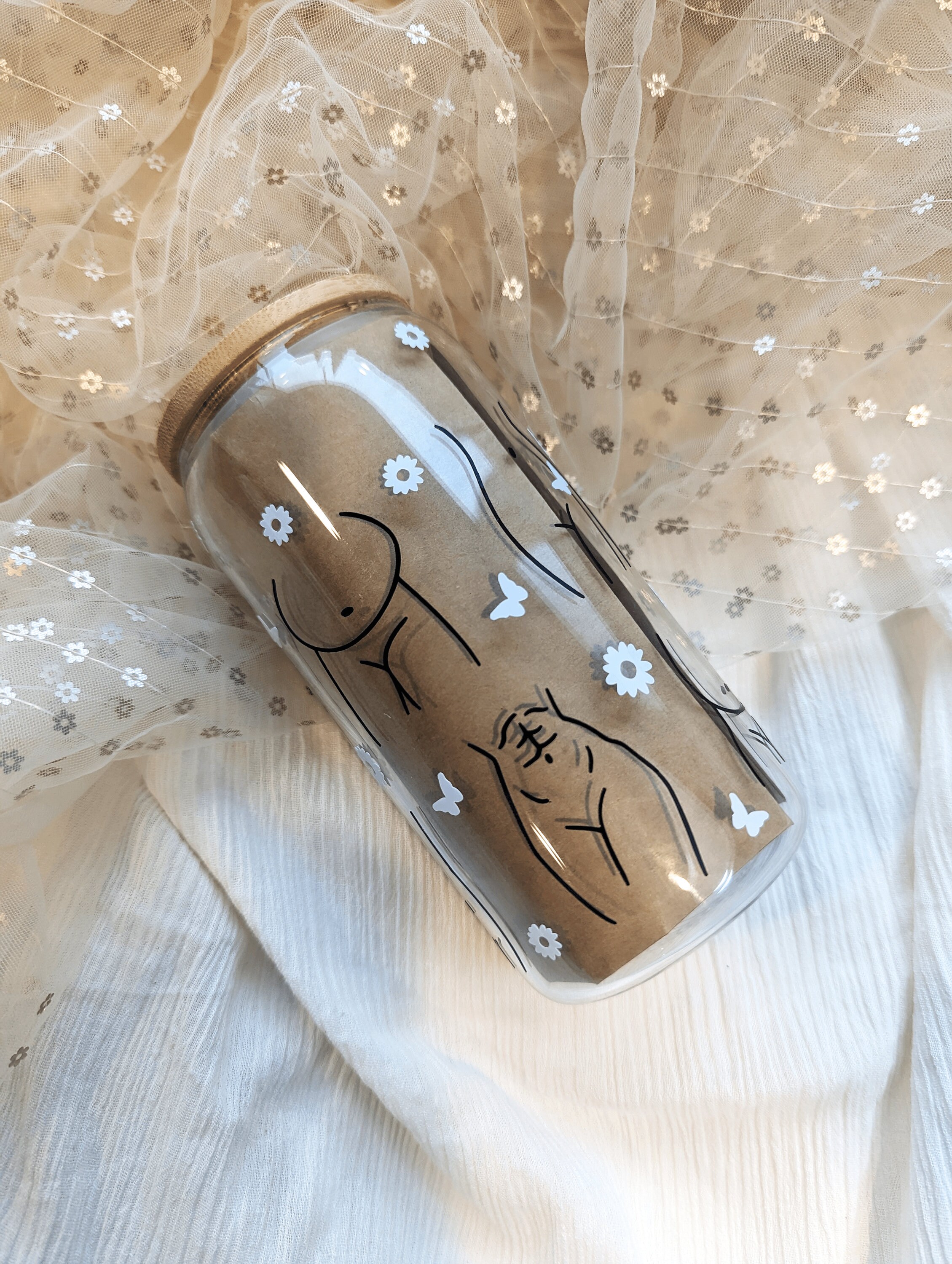 Coloring Changing Female Bodies Glass Mug Gift Coffee Mug Glass Mug ...