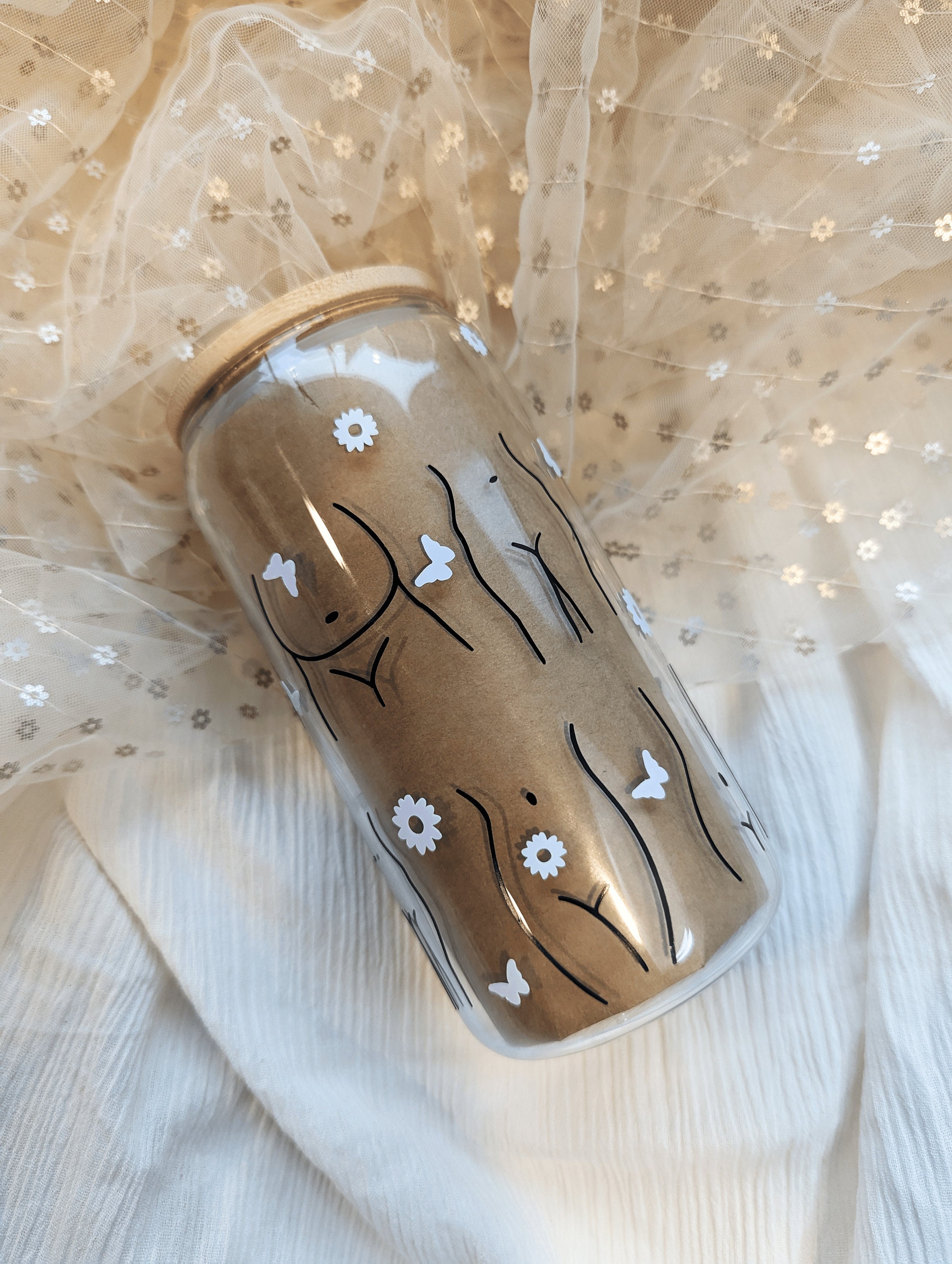 Coloring Changing Female Bodies Glass Mug Gift Coffee Mug Glass Mug ...