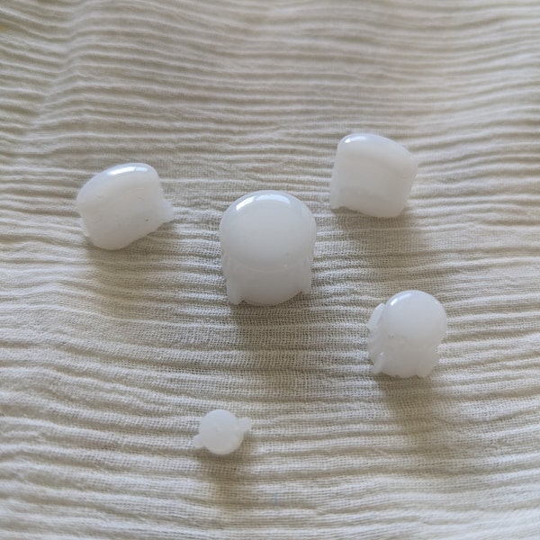 White Buttons - Etsy