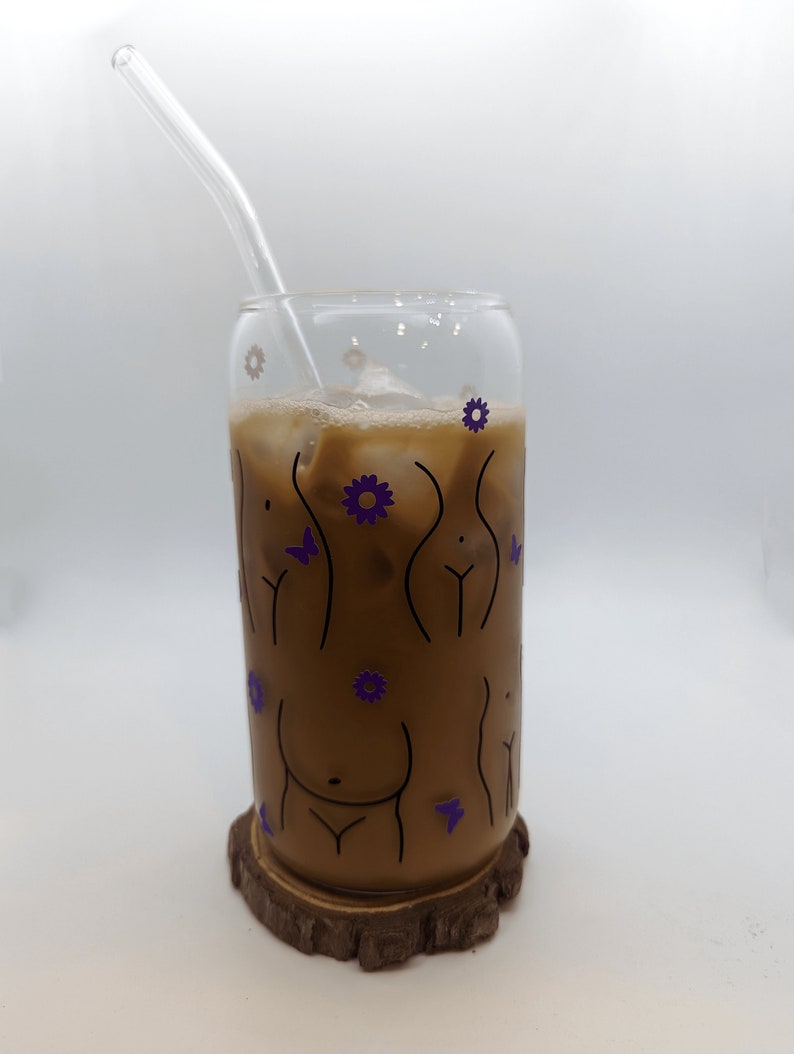 Coloring Changing Female Bodies Glass Mug Gift Coffee Mug Glass Mug ...