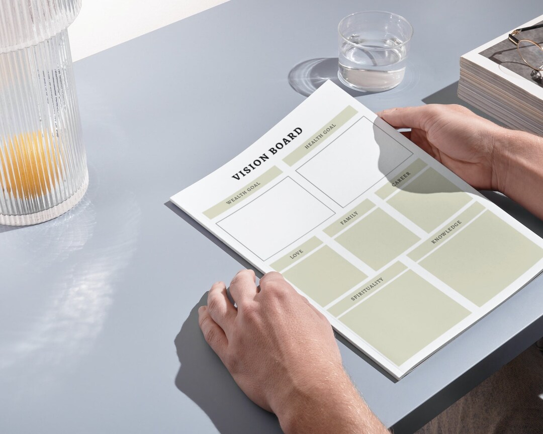 Elegant Vision Board || Printable Pages || Weekly Planner || Minimalist ...