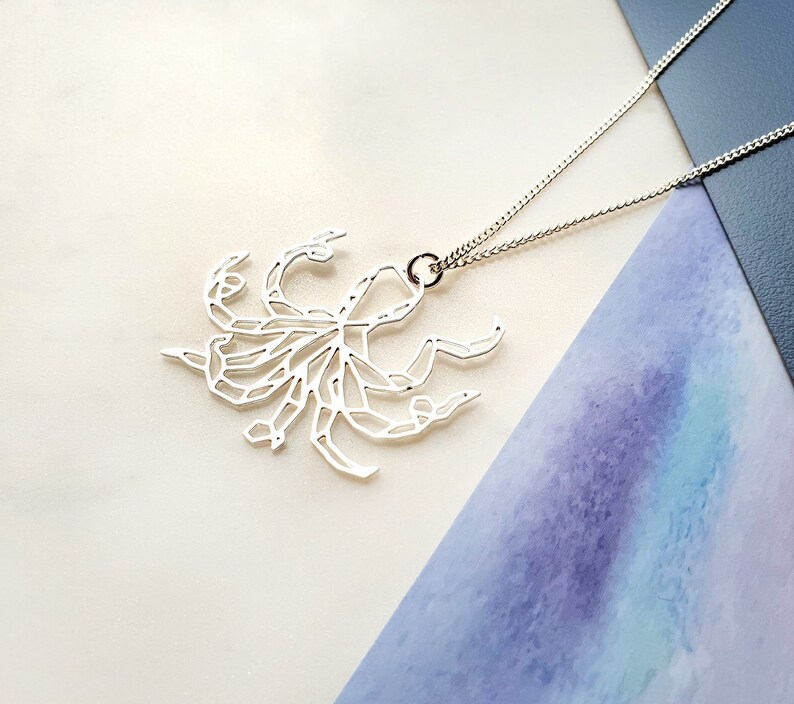 Octopus Necklace, Octopus Gift, Octopus Jewelry, Octopus Charm, Sea ...