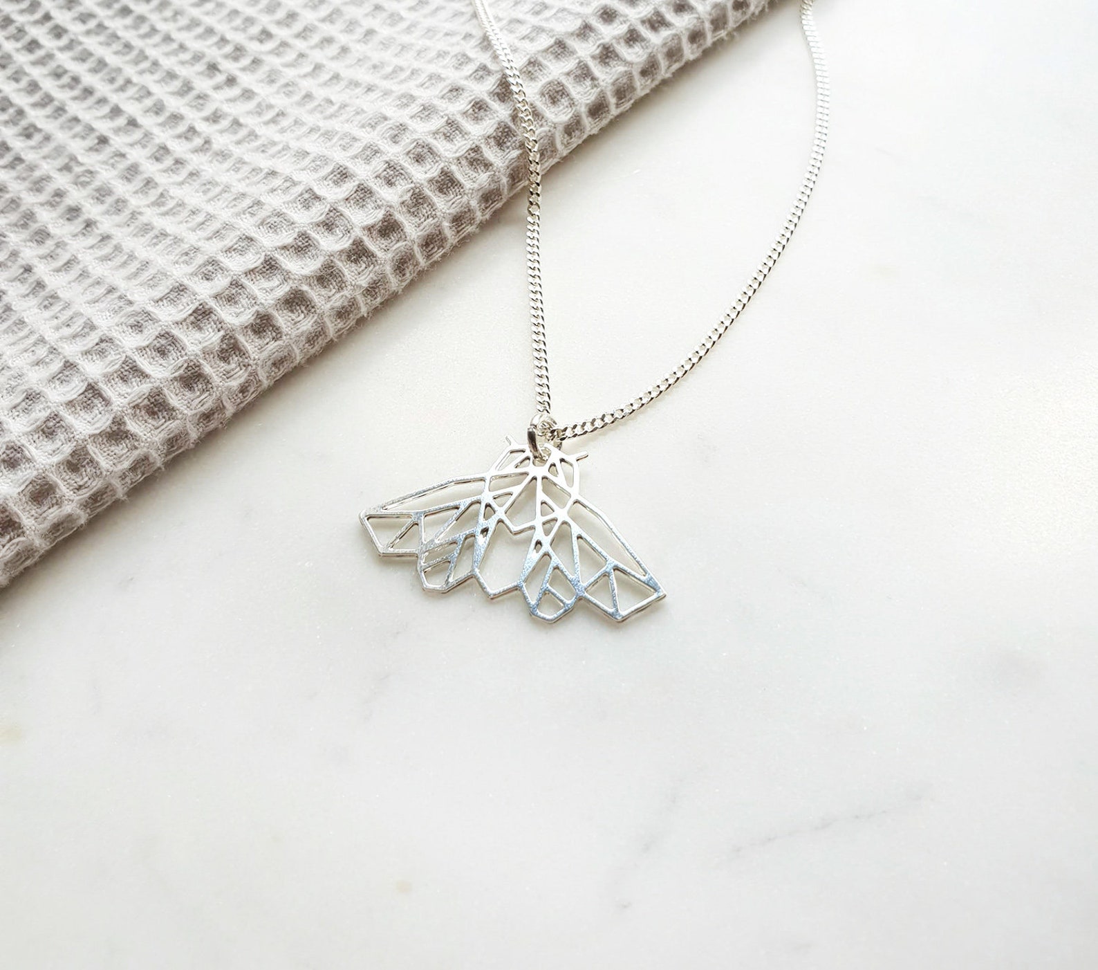 Moth Butterfly Necklace, Moth Jewelry, Animal Jewelry, Animal Origami ...