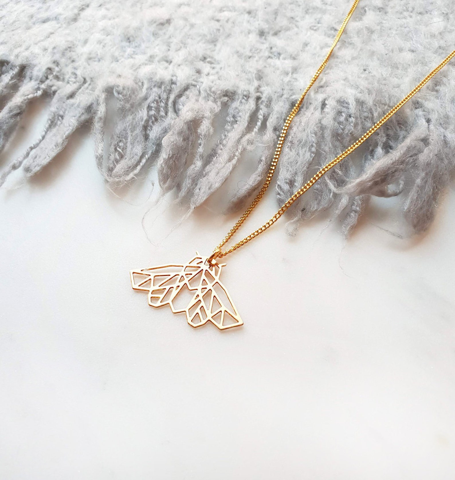 Moth Necklace Moth Jewelry Butterfly Necklace Animal - Etsy