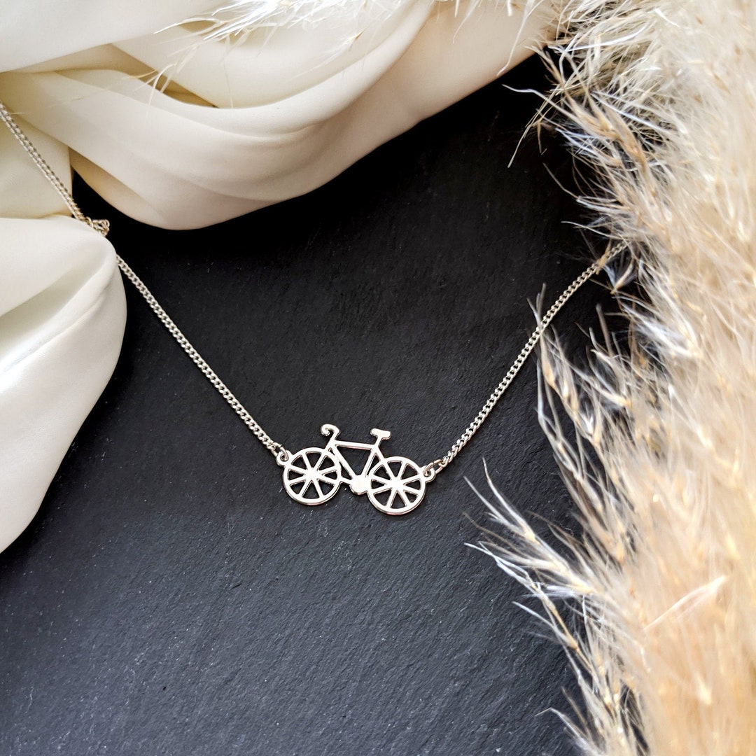 Tiny Bicycle Necklace, Petit Bicycle, Silver Bicycle, Sport Bicycle ...