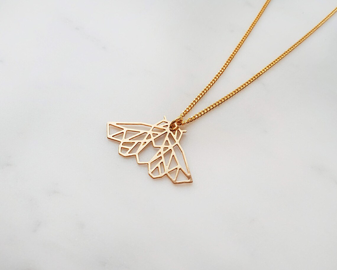 Moth Necklace Moth Jewelry Butterfly Necklace Animal - Etsy