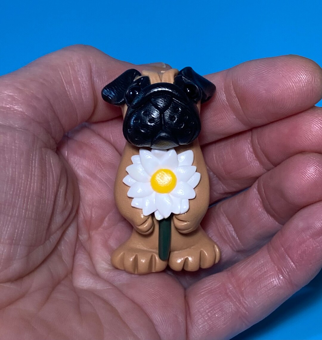 Teeny Tiny Pug Peculiar Pals Handmade Miniature Sculpture - Etsy