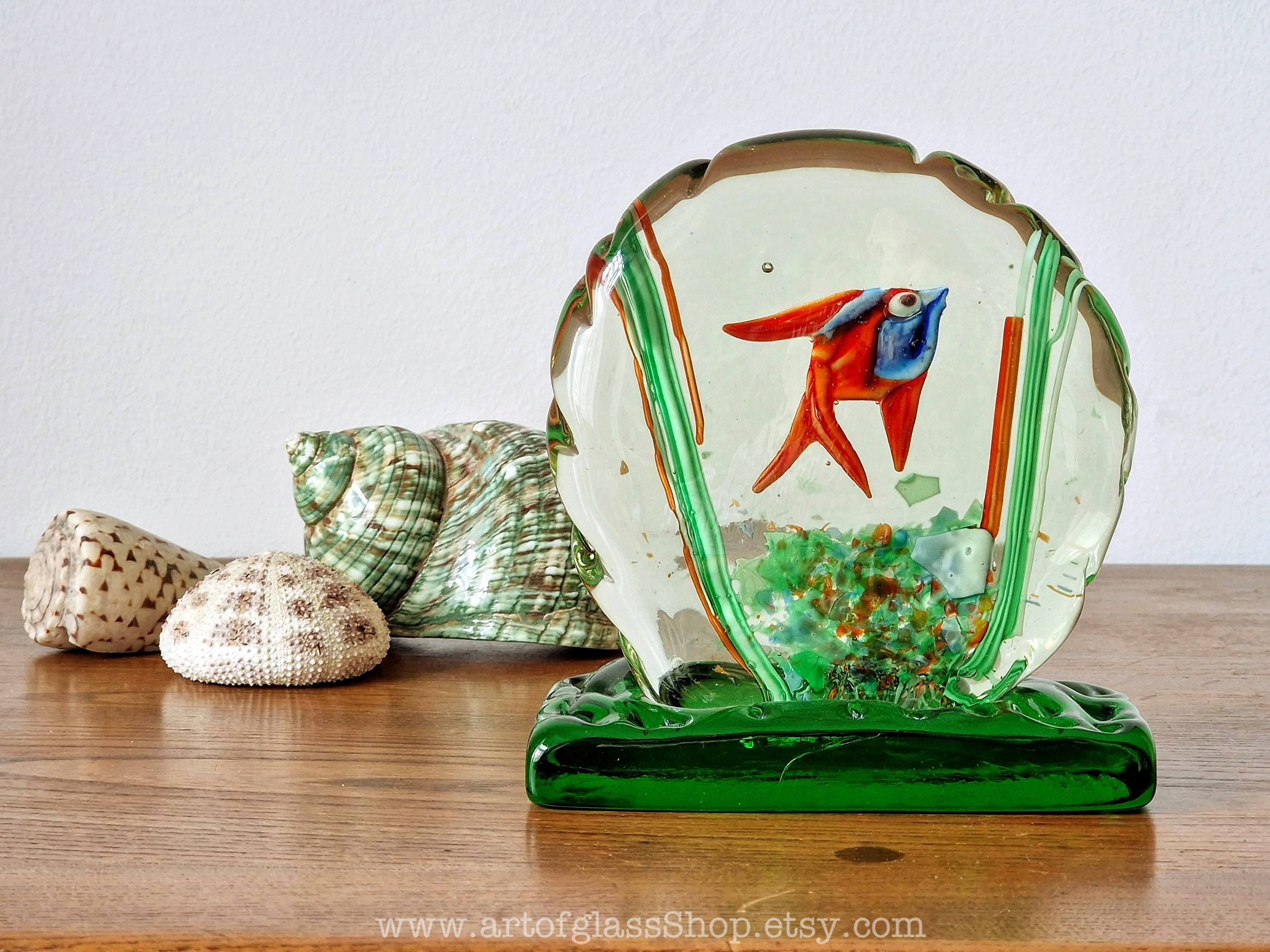 Murano Glass Fish Aquarium - Etsy UK
