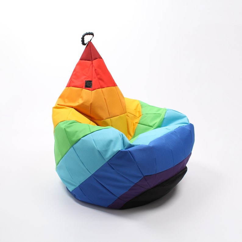 Beanbag TIPI Patchwork, Rainbow, Oskar Perek, Floor Cushion, Confidential - Etsy