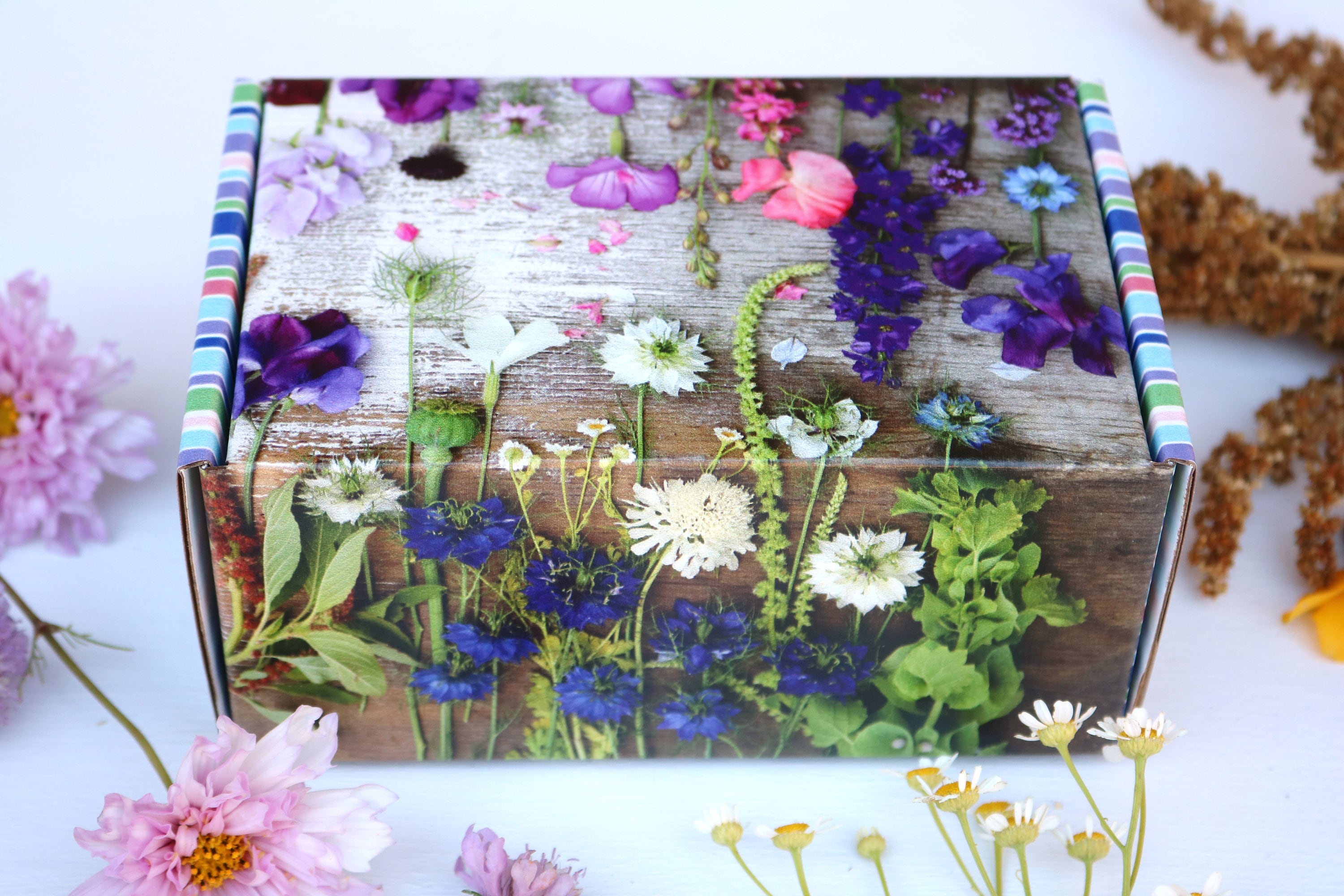 Flower garden gift box Spring cut flower seeds gift for | Etsy